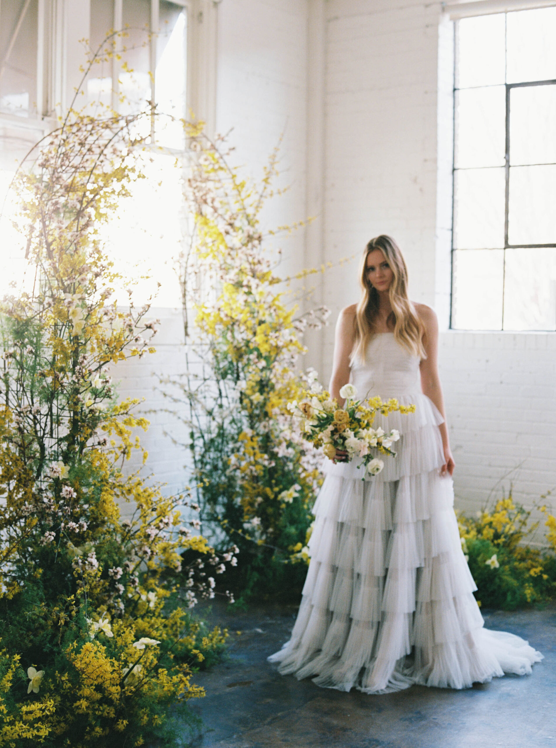 Fleurish Workshop With a Forsythia Floral Arbor | Gather Floral